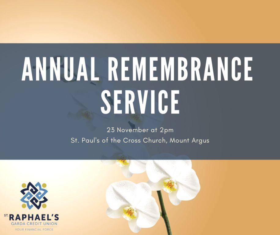 Annual Service - 23rd November - St Raphaels Garda Credit Union